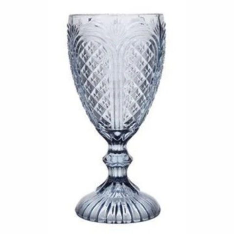 Dusty Blue Etched Goblet Rental | Collective Event Group