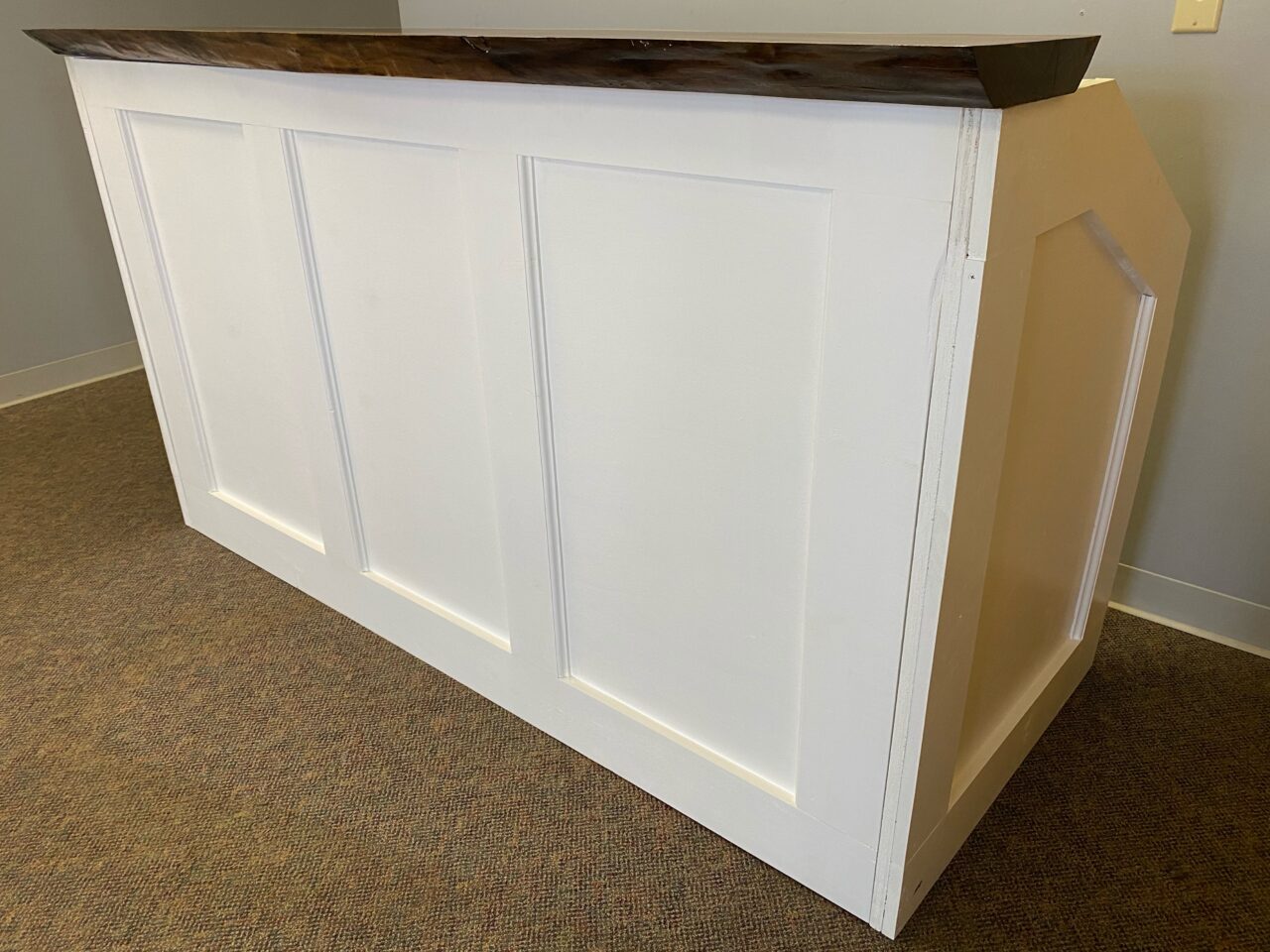 Whitaker Bar, White Wood w/ Natural Ledge Rental | Collective Event Group