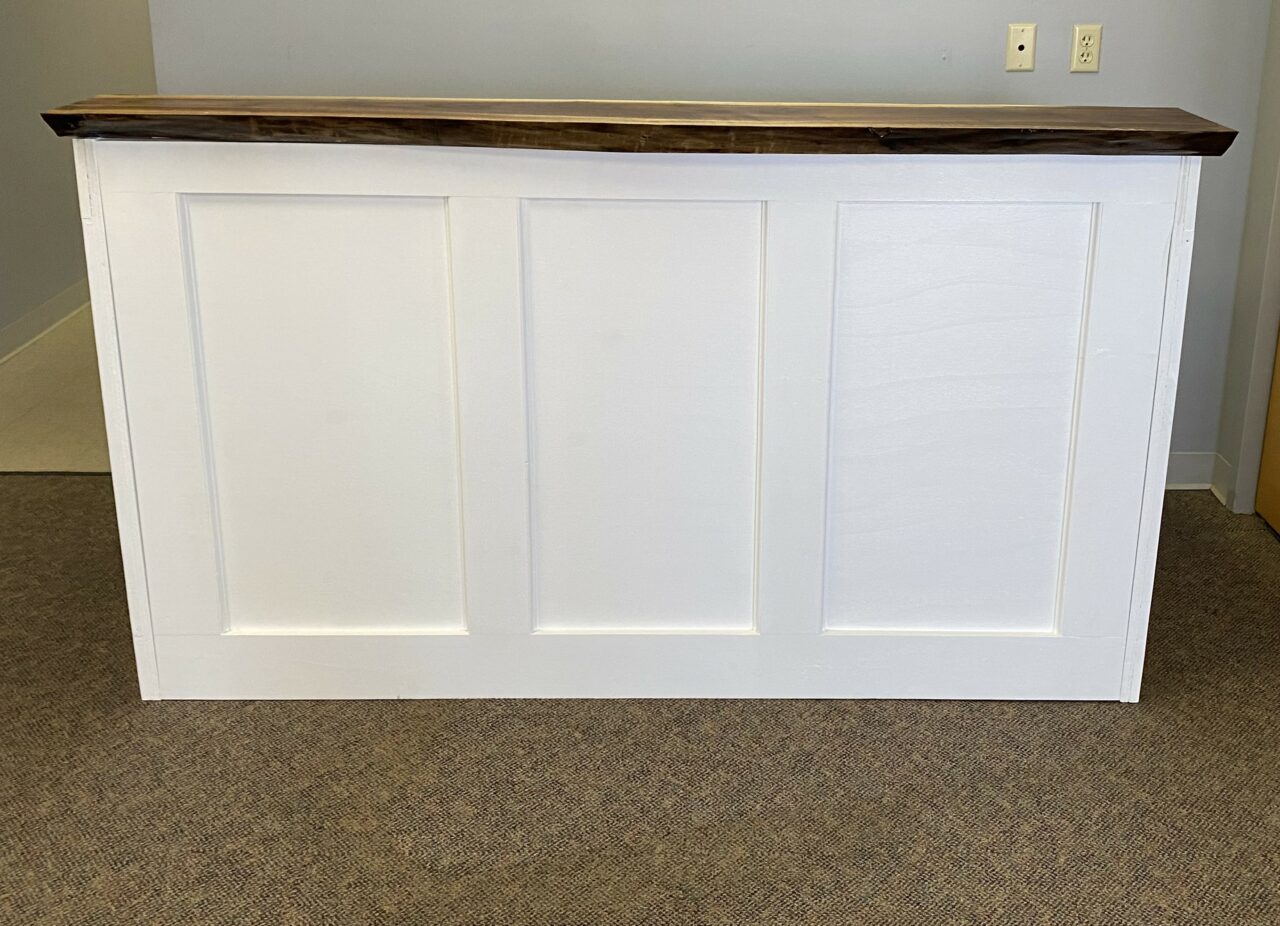 Whitaker Bar, White Wood w/ Natural Ledge Rental | Collective Event Group