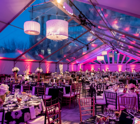 30′ by 30′ Tent for a 72 Guest Ceremony | Collective Event Group